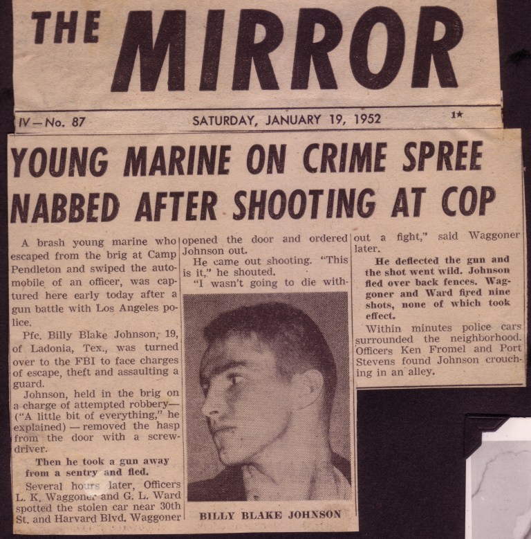 On the Run – The Story of Billy Blake Johnson – Histories and Mysteries